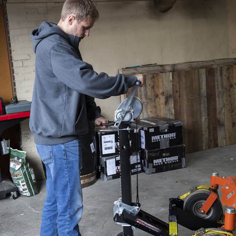 MoJack PRO Mower Lift Jack | Stable, Foot-Assist